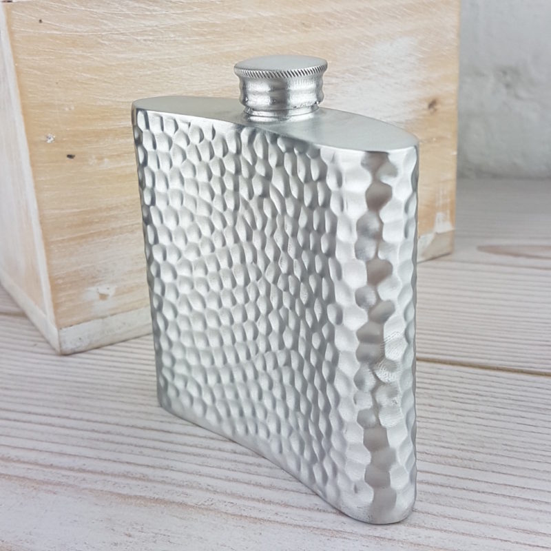 Personalised Hip Flask With Iridescent Sateen Finish